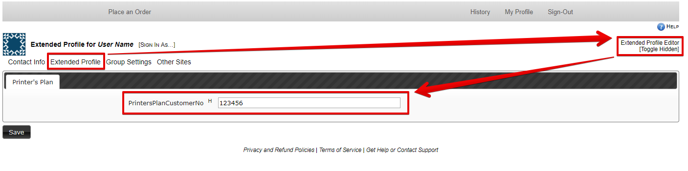 Assign a Printer's Plan Customer Number to a MyOrderDesk Account ...