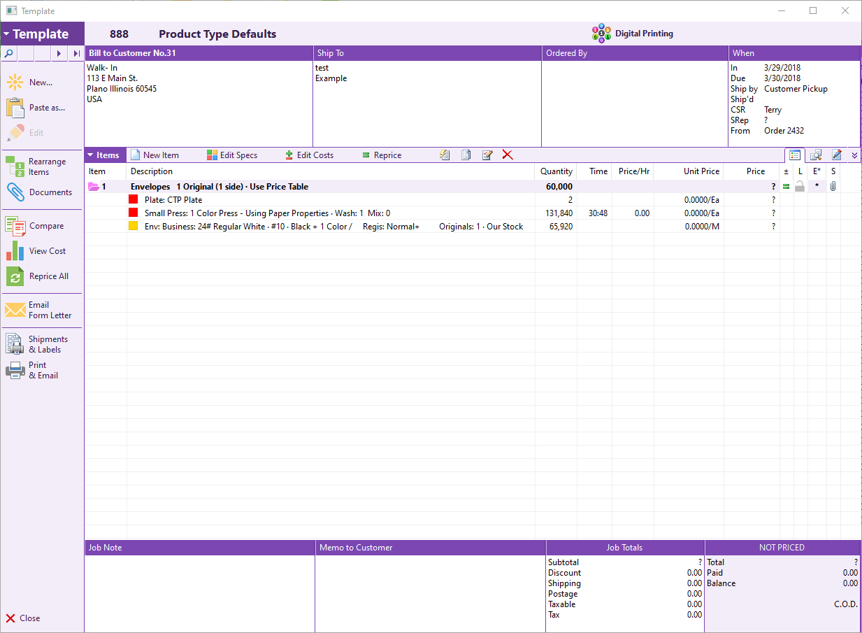 Product Types - Adding Default Services – Print Reach Help Center