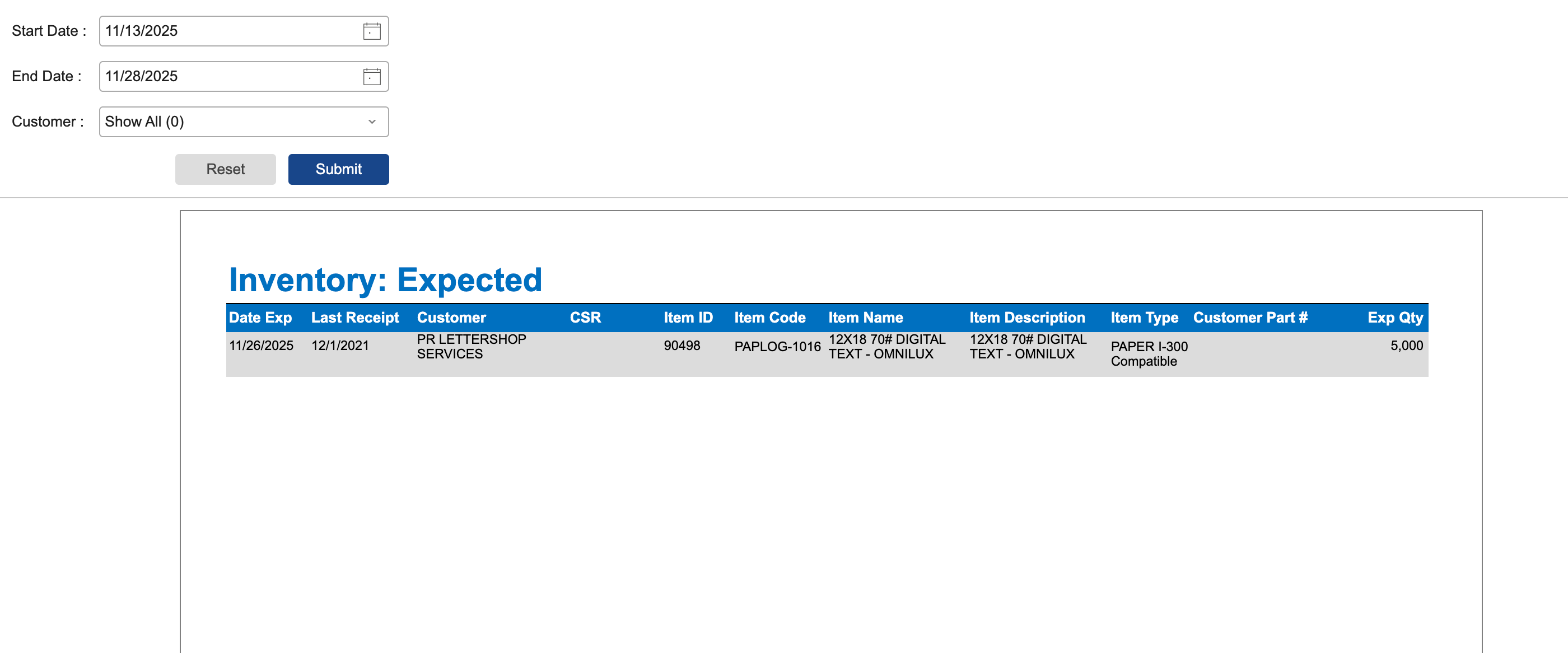 Expected Inventory Feature – Print Reach Help Center